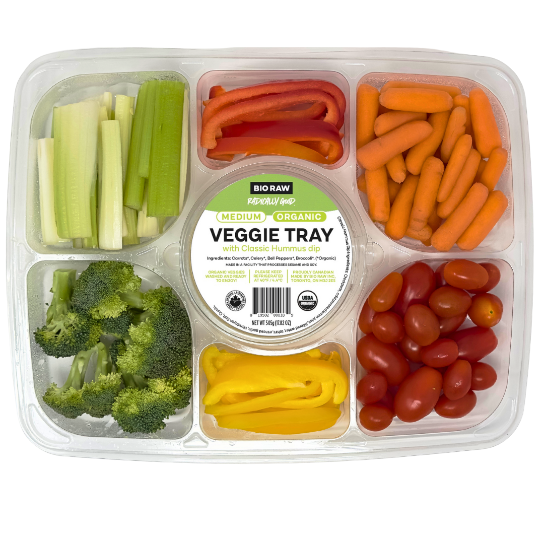 Veggie Tray with Classic Hummus – BIO RAW