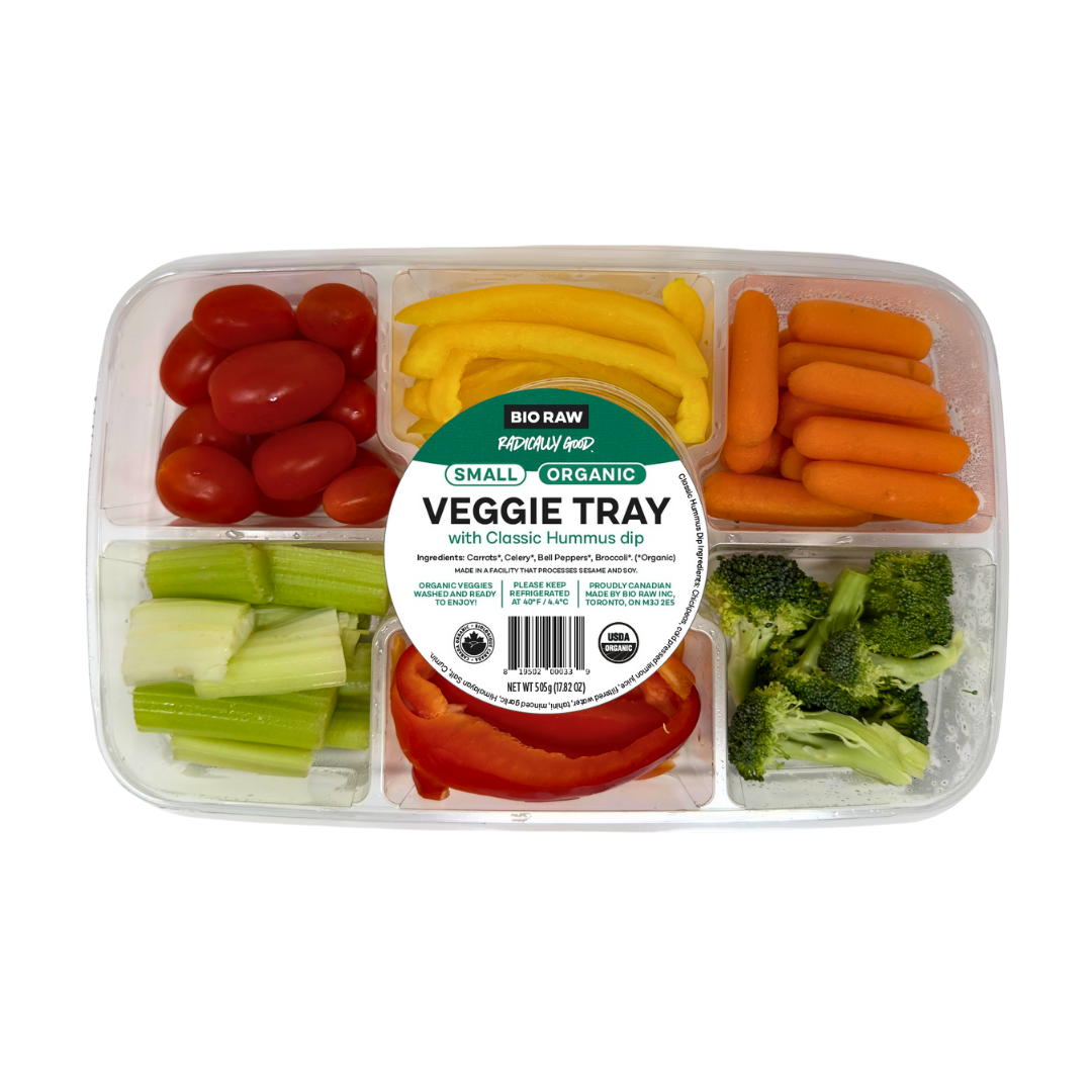 Veggie Tray with Classic Hummus – BIO RAW